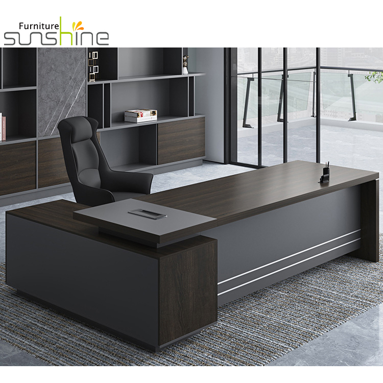 Factory Professional L-shaped Office Table Modern Boss Office Desk ...
