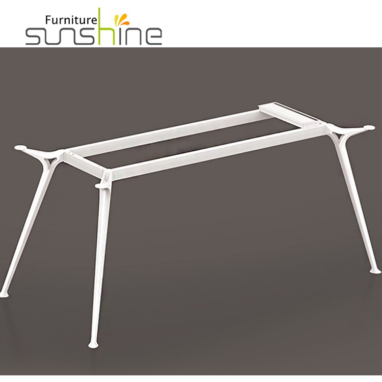 Sunshine Office Desk Metal Frame For Linear 4 Workstation Table Metal ...